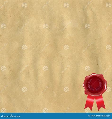 Wax Seal With Old Paper Stock Vector Illustration Of Grungy 195762984