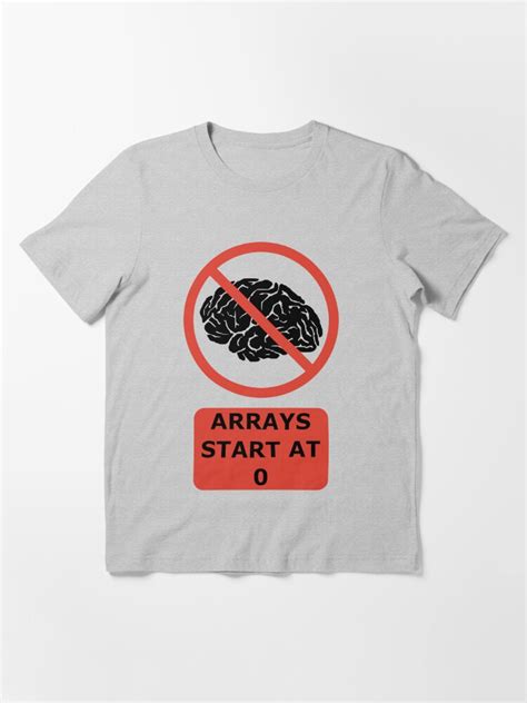 Arrays Start At 0 Funny Programmer Design Redblack T Shirt For Sale By Geeksta Redbubble