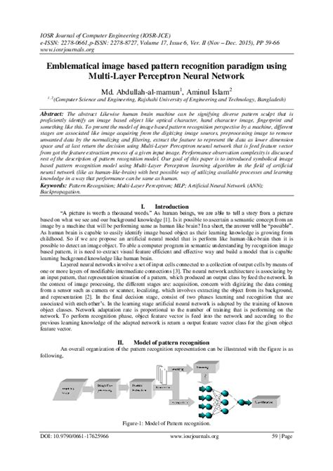 Pdf Emblematical Image Based Pattern Recognition Paradigm Using Multi Layer Perceptron Neural