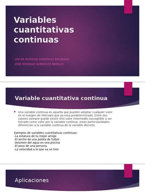 Variables Cuantitativas Continuas Pdf