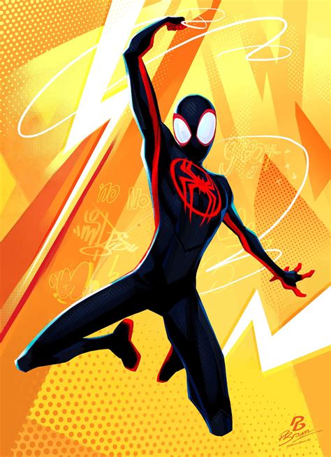 Patrickbrown Art Miles Morales Spider Man Across The Spider Verse
