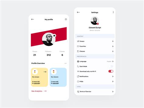 Daily UI 007 User Settings In 2025 App Design Profile App Design Layout Web Ui Design