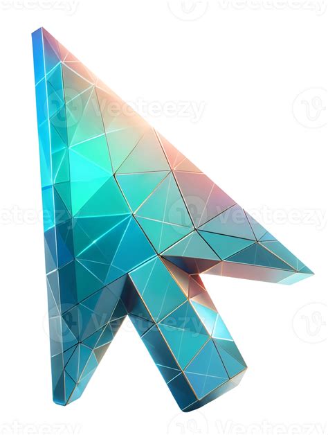 D Computer Mouse Cursor Arrow Icon PNG