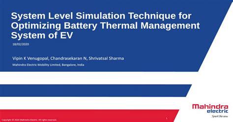 Pdf System Level Simulation Technique For Optimizing Battery