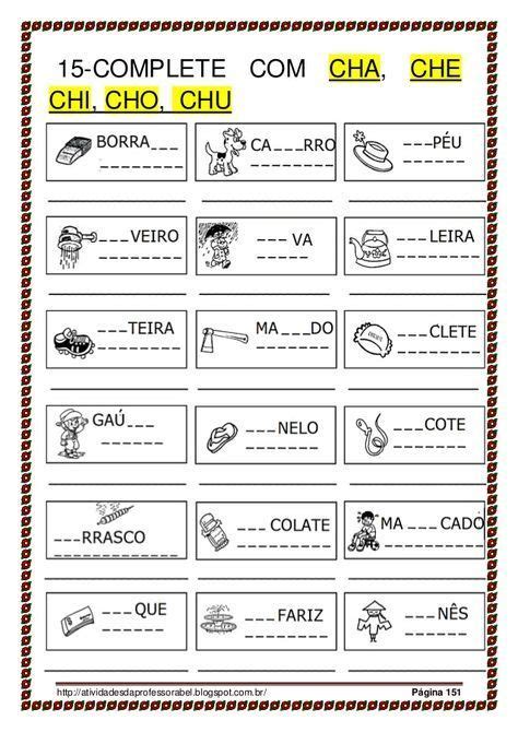 Atividades Com Lh Ch E Nh Para Alfabetiza O Atividades Pedagogicas F Atividades De