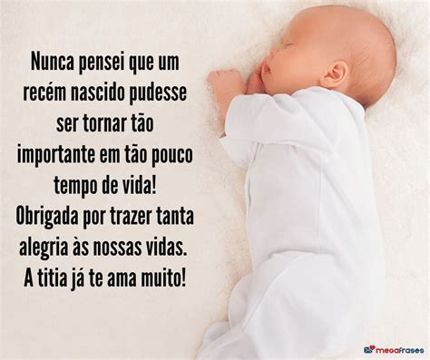 Mensagem de Tia para Sobrinho Querido Bebê ou Recém Nascido