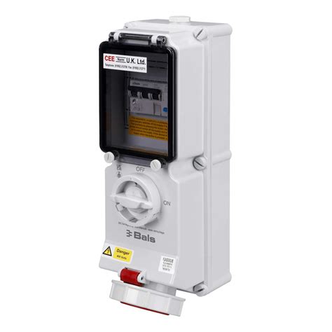 Ceenorm 32a 3p N E 415v Interlocked Wall Socket With 40a 30ma Type A Rcd Ip67 880146 A Cef