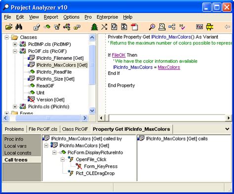 Project Analyzer Basic Information And Associated File Extensions