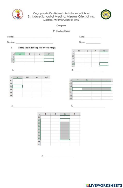 3rd Grading Exa… Free Interactive Worksheets 2577856