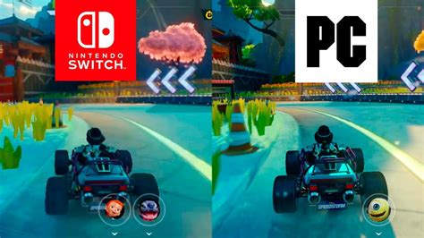 Nintendo Switch Vs Pc Disney Speedstorm Graphic Comparison Youtube