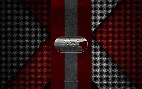 다운로드 Az 알크마르 에레디비지에 빨간색 흰색 니트 질감 Az 알크마르 로고 네덜란드 축구 클럽 Az 알크마르 엠블럼 축구 알크마르 네덜란드 Az 알크마르