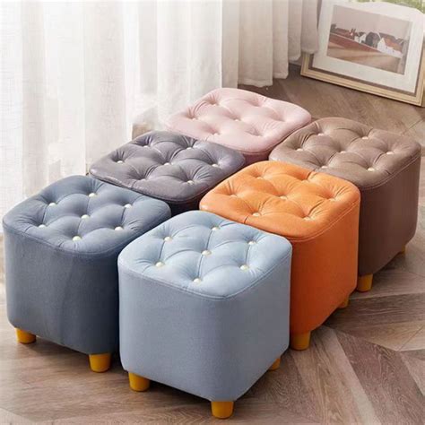 Square Sofa Stool Mini Living Room Bedroom Small Sofa Chair Small Apartment Foot Pedal Non Slip