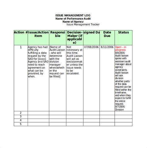Defect Log Templates 10 Free Printable Word Excel PDF Formats Samples