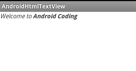 Android Coding Display HTML Strings On TextView Using Android Text