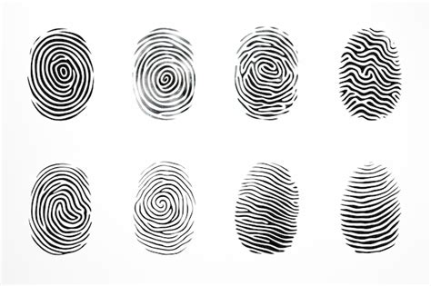 premium photo various fingerprints on white surface seen from above