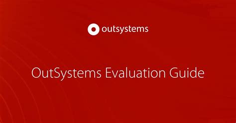 Ricardo Ponce On Linkedin Outsystems Evaluation Guide