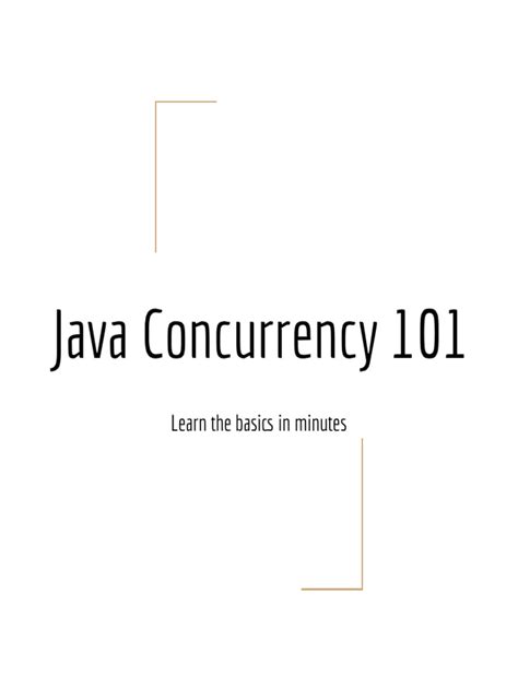 Java Concurrency 101 1709730229 Pdf Thread Computing Computing