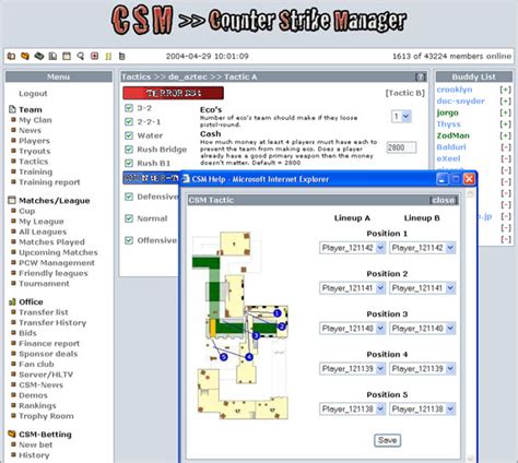 CSManager Browser Based Games