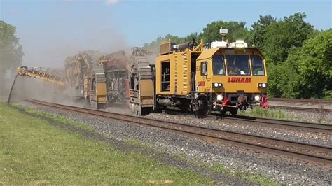 Loram Ballast Cleaner On Csx Plus Ns Train Part 2 From Berea Ohio July