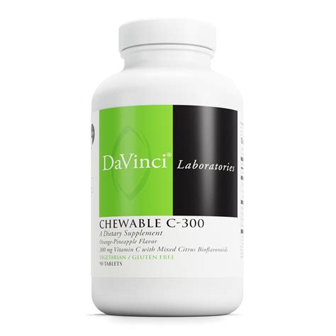 Davinci Labs Chewable C 300 Support Immune Health Orange Pineapple