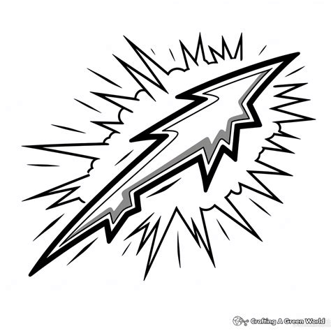Lightning Bolt Coloring Pages Free And Printable