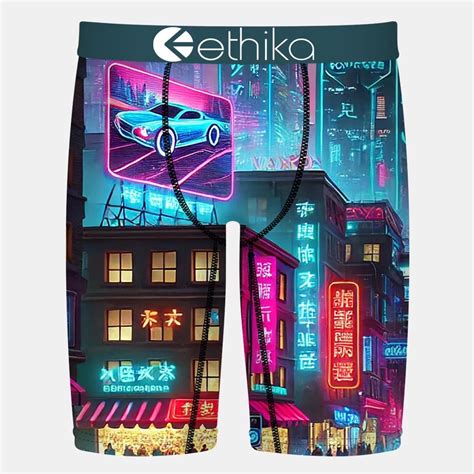 Ethika Underwear Mens Staple Fit Boxer Brief Neon City Matt
