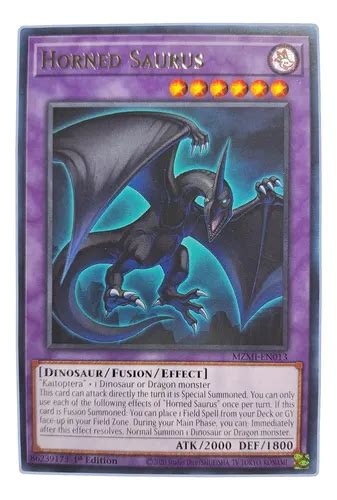 Yugi Oh Horned Saurus Mzmi En013 Rare