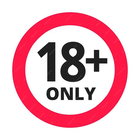 Premium Vector Only18 Forbidden Round Icon Sign Vector Illustration