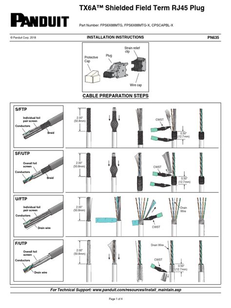 109556668 Conector Rj45 Panduit Pdf Electrical Wiring Electrical