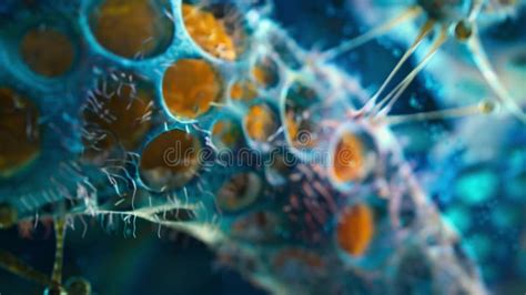 A Microscopic Image Revealing The Intricate Structures Of A Plant Cell Including The Golgi