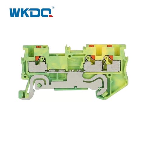 China Multi Conductor Small Wire Terminal Block Yellow And Green Electrical Connector Blocks
