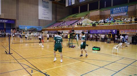 제6회 템플민턴 야단법석 전국배드민턴대회 준자강 남복 16강 허동녕 홍승인 Vs 이민택 김도형 Youtube