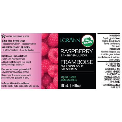 Organic Raspberry Emulsion 4oz Chocolat Chocolat Inc
