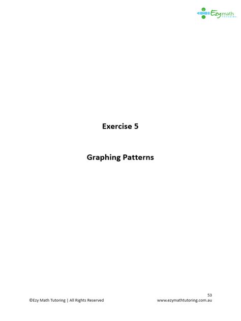 Year 7 Maths Algebra Graphing Patterns Questions Ch2 Ex5 Pdf