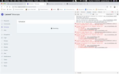 telescope keeps scanning · issue 493 · laravel telescope · github