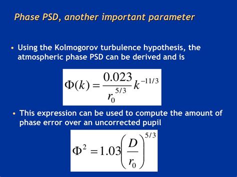 Ppt Part 2 Phase Structure Function Spatial Coherence And R 0