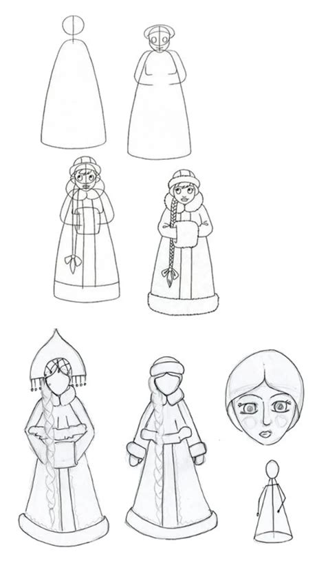 Как Нарисовать Снегурочку 55 Фото