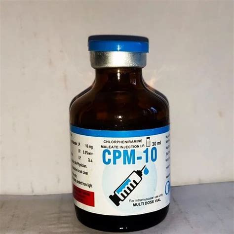30ml Cpm 10 Injection For Clinic At ₹ 7 Piece In Indore Id 2854579473188