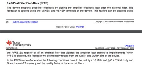 Tas2781 Lc Filter For Improved Performance Audio Forum Audio Ti E2e Support Forums