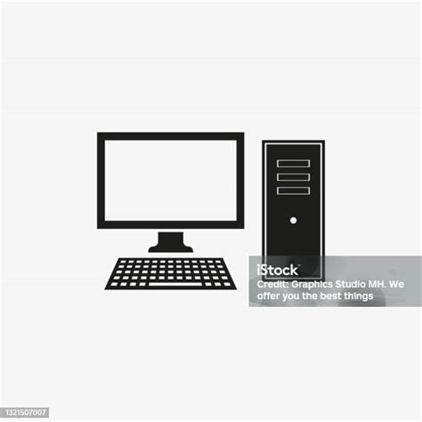 검은 색의 컴퓨터 모니터 흰색 배경에 벡터 데스크톱 컴퓨터 아이콘 0명에 대한 스톡 벡터 아트 및 기타 이미지 0명 검은색 공란 Istock