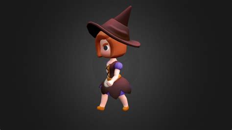 Chibi Witch Walk Cycle 3d Model By Msara [a7a31a4] Sketchfab