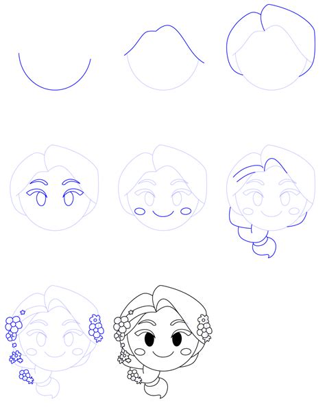 Easy And Cute Rapunzel Drawing Ideas Drawing Photos