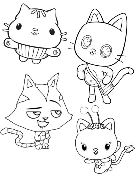 Gabby S Dollhouse Coloring Pages Free Printable PDF