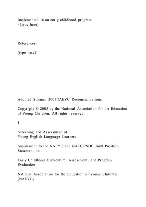 Module 05 Written Assignment Assessing Young English Langu Docx