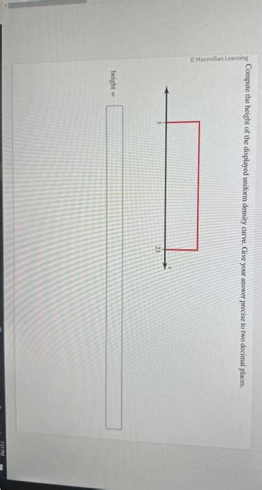 [solved] Compute The Height Of The Displayed Uniform Densi