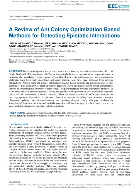 pdf a review of ant colony optimization based methods for detecting