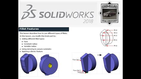 Fillets Basic Techniques SOLIDWORKS 2018 YouTube