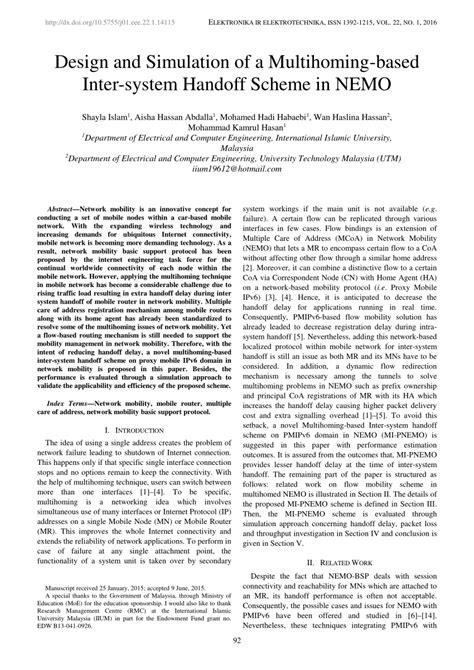 pdf design and simulation of a multihoming based inter system handoff