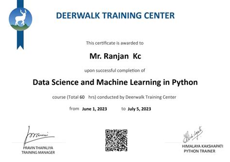 er ranjan k c on linkedin i successfully completed a 60 hour python