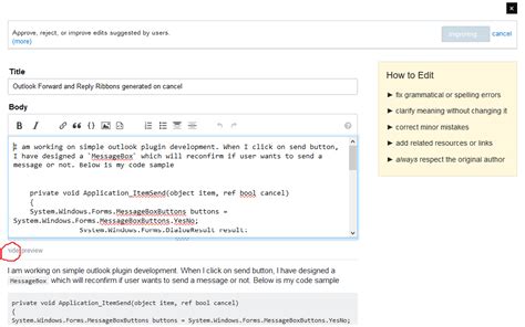Minor Alignment Issue In Improve Edit Popup Window Meta Stack Exchange
